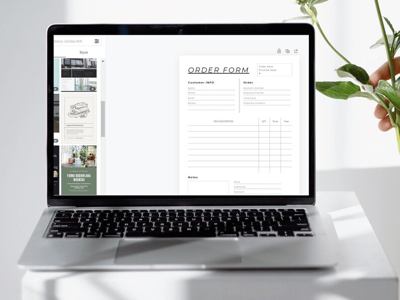Editable Order Form Template: Small Business Purchase Order (A4/US ...