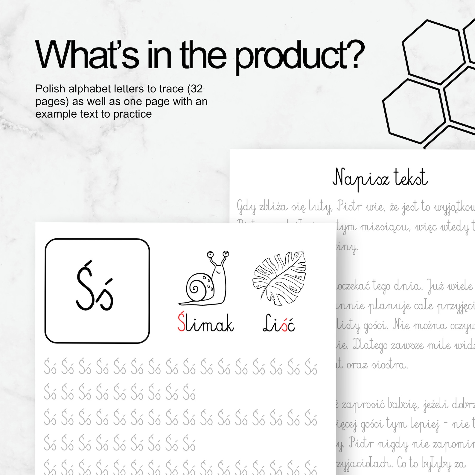 Polish Alphabet Worksheet, Polski Alfabet, Printable PDF, PNG Posters ...