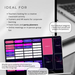 Editable Jeopardy Game Template for Powerpoint | Fun Quiz and Trivia ...