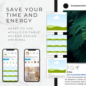 Instagram Profile Mockups Canva Templates: Social Media Branding ...