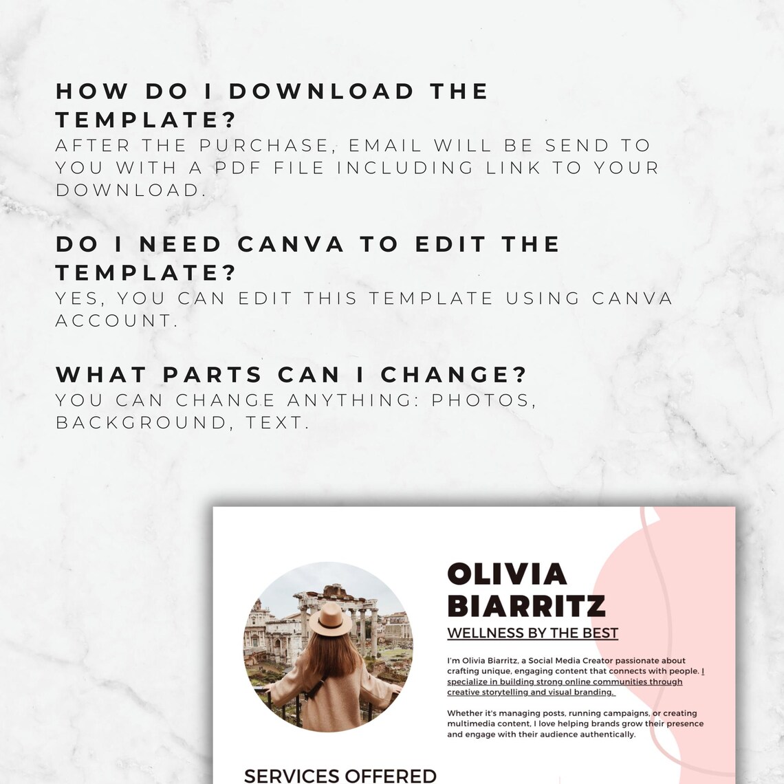Editable UGC Creator Rate Card Template: Minimalist Pricing Sheet ...