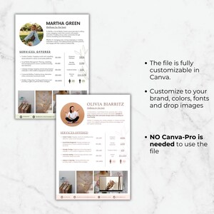 Modern Influencer Rate Card Template | Customizable Content Creator ...