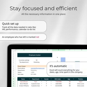 HR Employee Dashboard Template: Google Sheets for Data Tracking ...