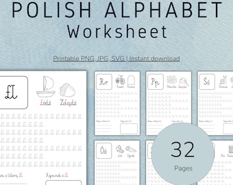 Polish Alphabet Flash Cards | Polski Alfabet | Printable PDF Posters ...