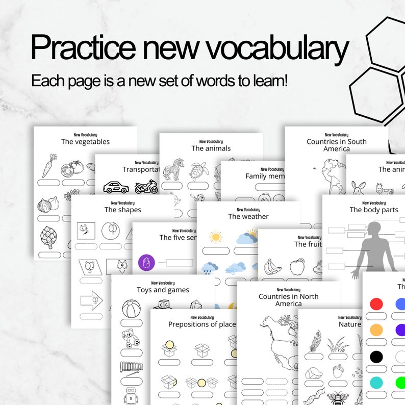 Printable Language Learning Planner, Study Notebook | Vocabulary ...
