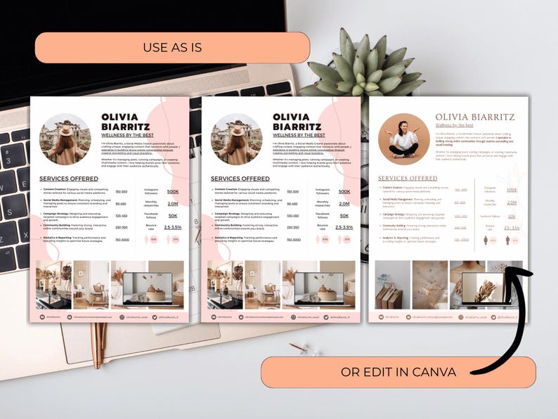 Editable UGC Creator Rate Card Template: Minimalist Pricing Sheet ...