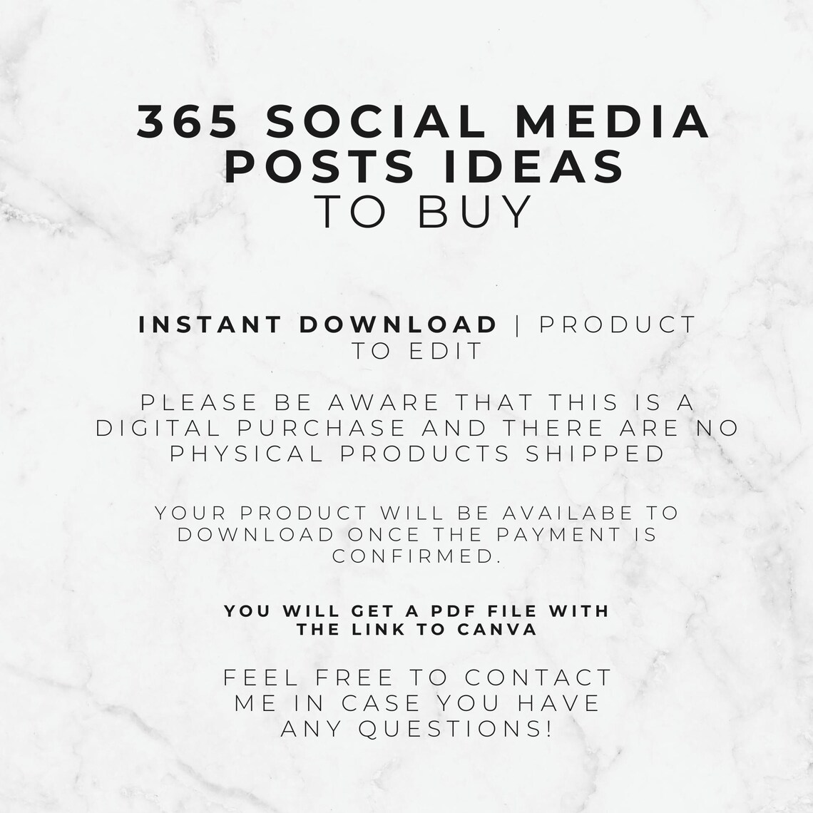 Social Media Content Calendar, 365 Prewritten Posts Ideas for Business ...