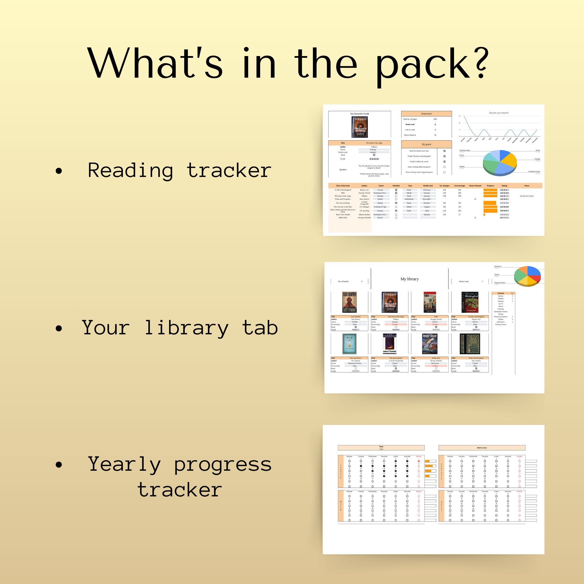 Book Tracker Reading List Spreadsheet for Google Sheets Excel, Book Series Tracker Reading Log ...