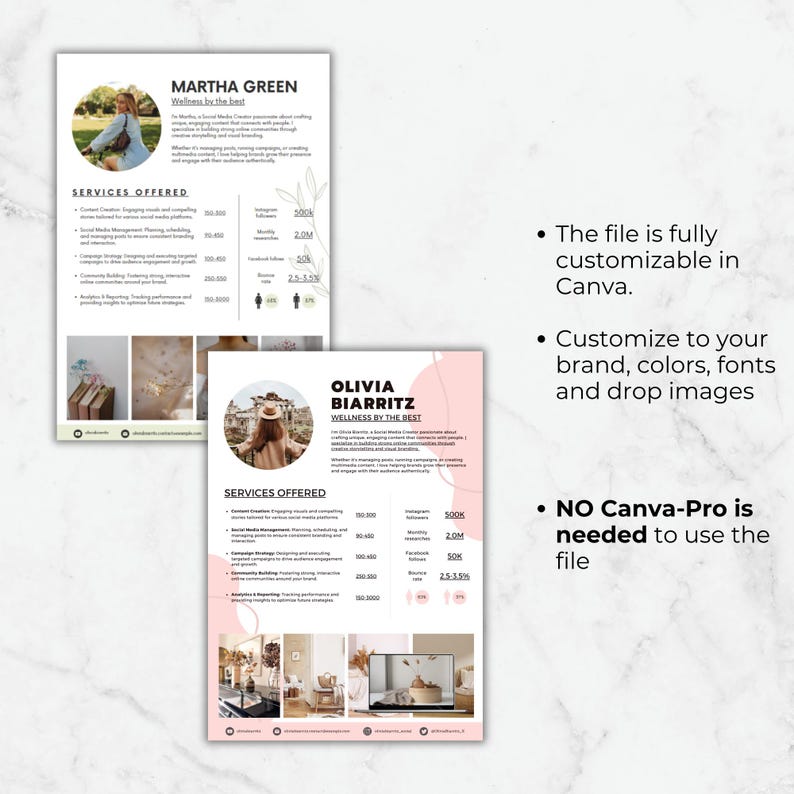 Editable UGC Creator Rate Card Template: Minimalist Pricing Sheet ...