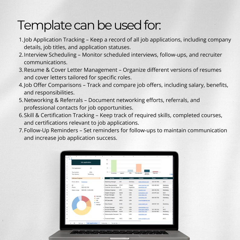 Job Application Tracker Google Sheets | Job Hunt Organizer | Track ...