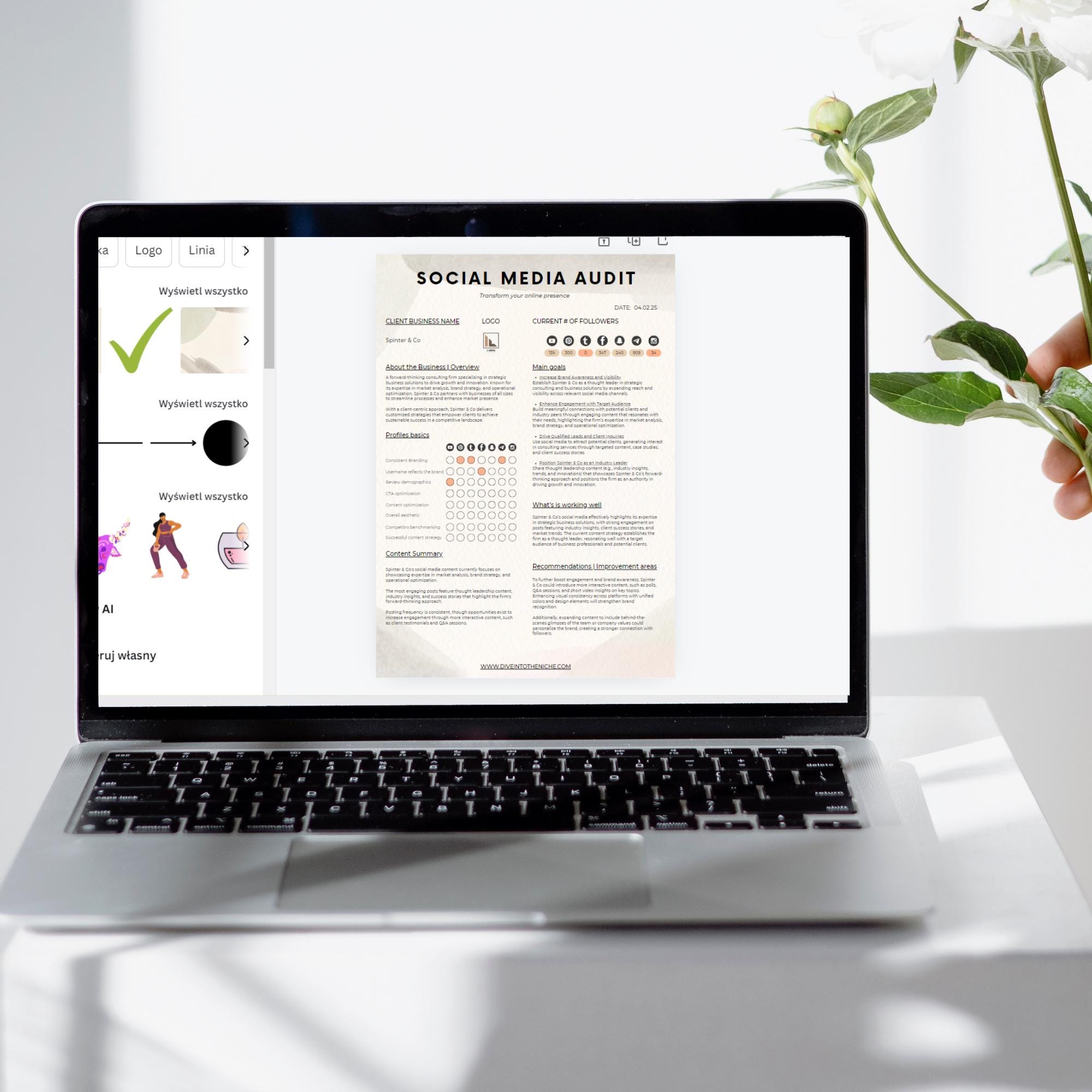 Social Media Audit Template & Analytics Kit | Media Review Template, A4 ...