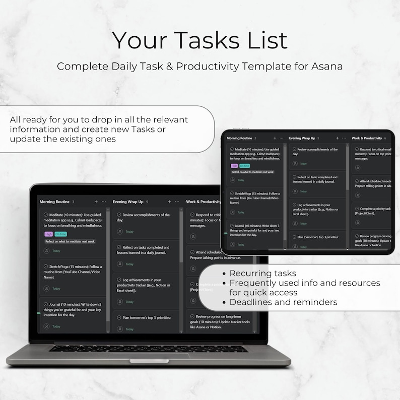 Asana Template for Daily Task Management – Boost Productivity, Organize ...