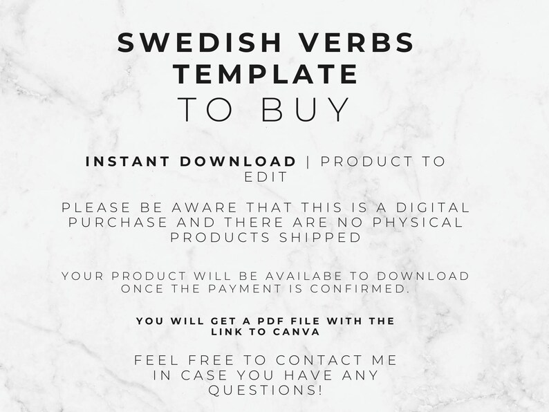 Common Swedish Verbs List | Printable PDF Language Cheat Sheet | Study ...