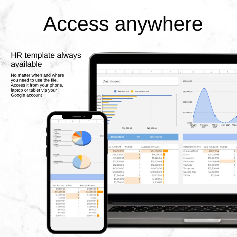 Sales Dashboard Google Sheets Template Small Business Spreadsheet ...
