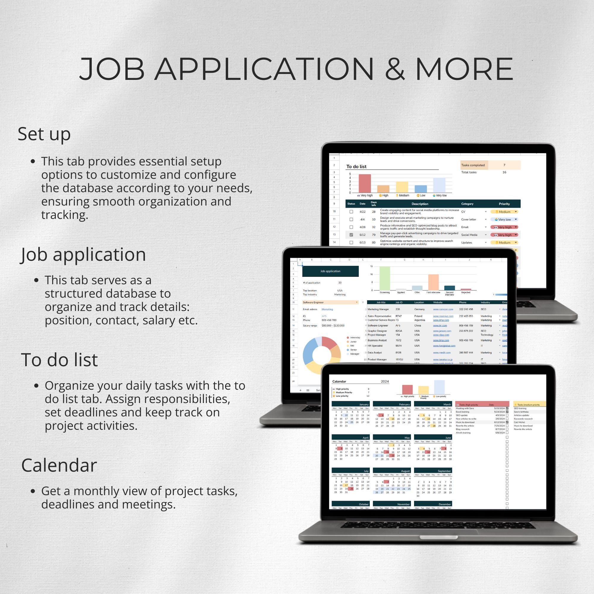 Job Application Tracker Google Sheets | Job Hunt Organizer | Track ...