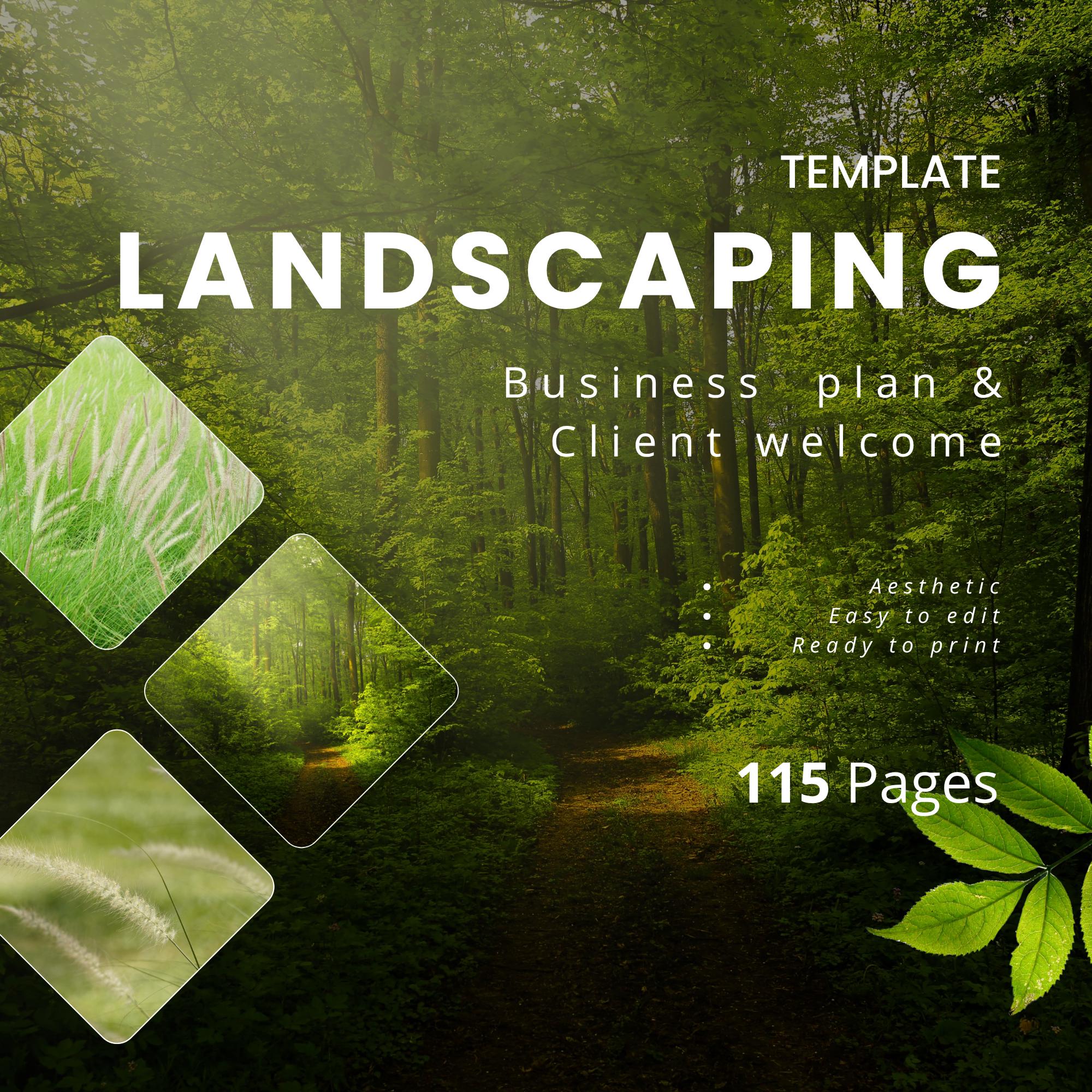 Landscaping Business Plan Template, PDF to Download - Etsy