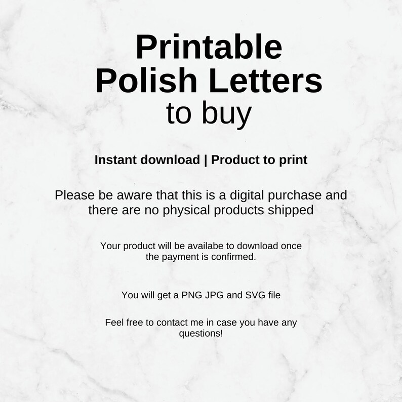 Polish Alphabet Worksheet, Polski Alfabet, Printable PDF, PNG Posters ...