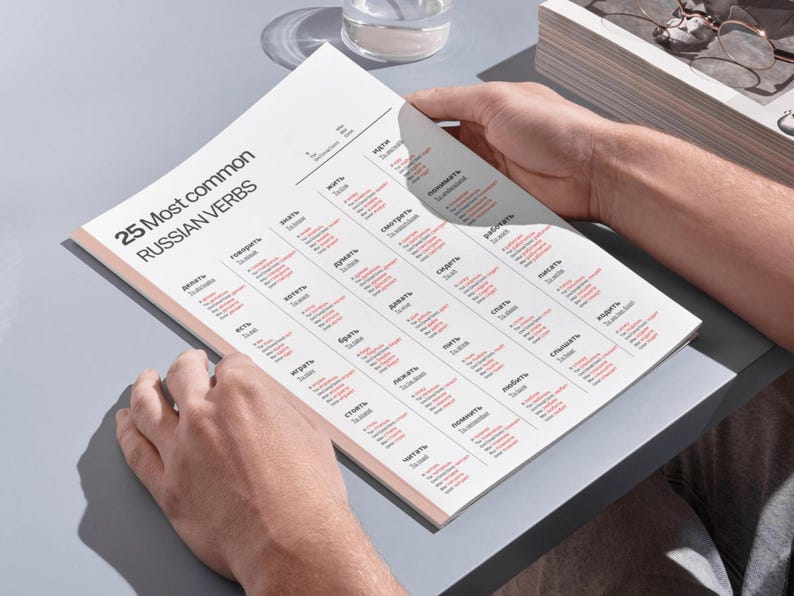 Common Russian Verbs List | Printable PDF Cheat Sheet for Beginners ...
