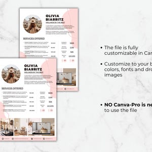 Editable UGC Creator Rate Card Template: Minimalist Pricing Sheet ...