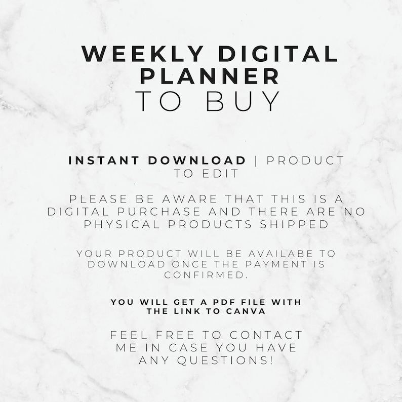 Weekly Planner Template 2025 Gray, Digital Annual Calendar, Google ...