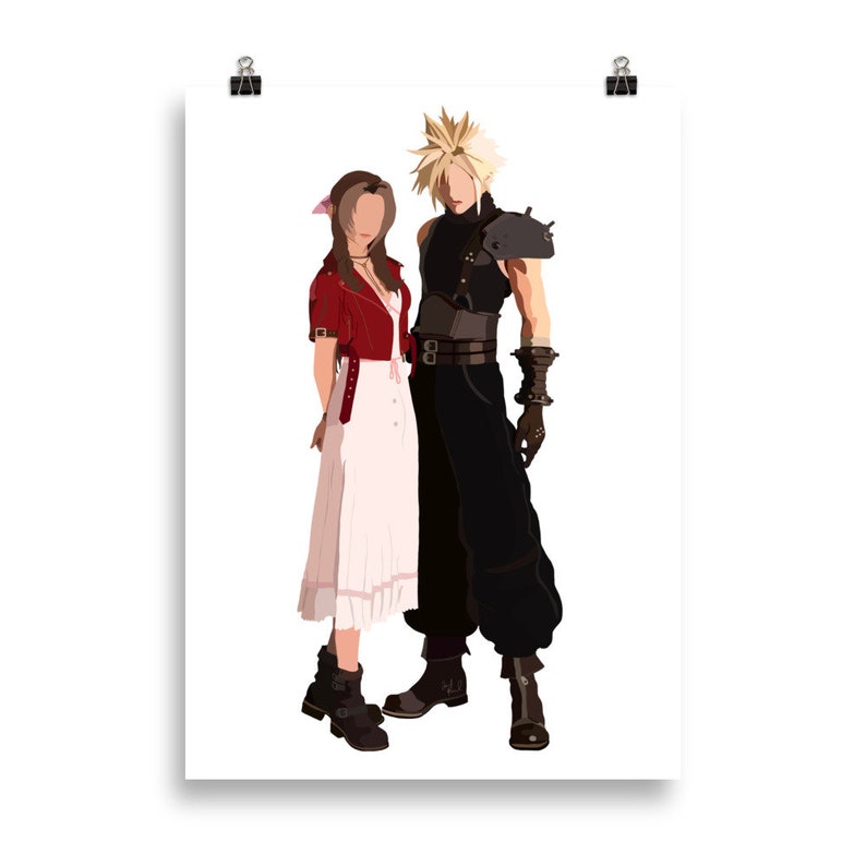 Final Fantasy Cloud & Aerith Fan Art Poster - Etsy