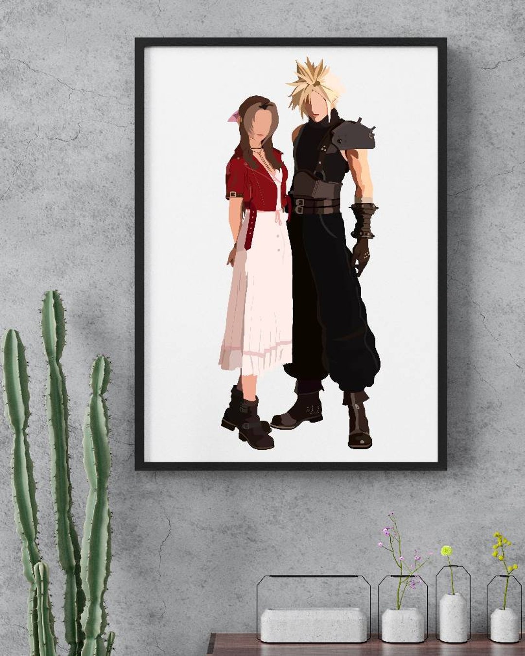 Final Fantasy Cloud & Aerith Fan Art Poster - Etsy
