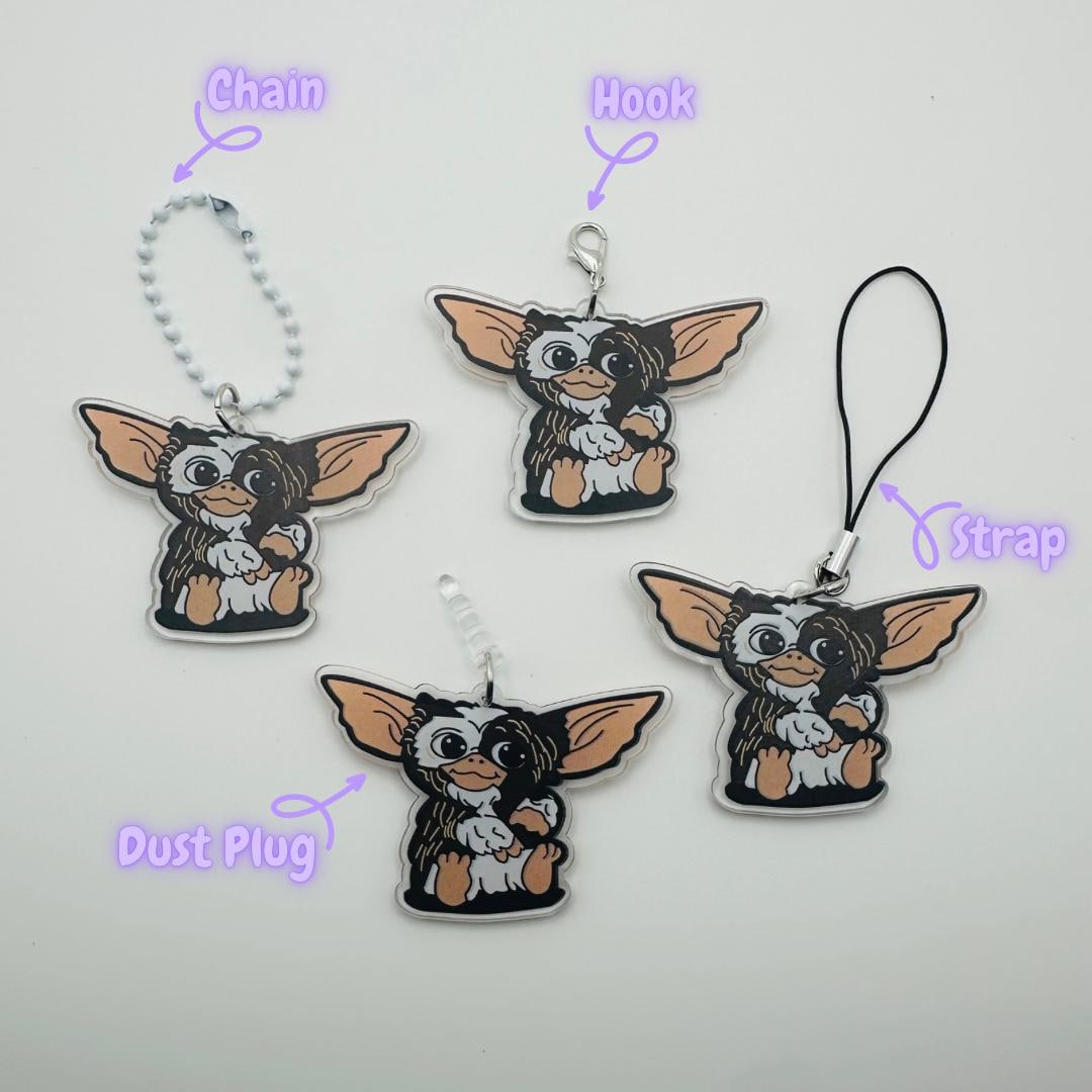 Tamagotchi, Phone, Keychain Charm -GIZMO- Dust Plug Charm for Kindle ...