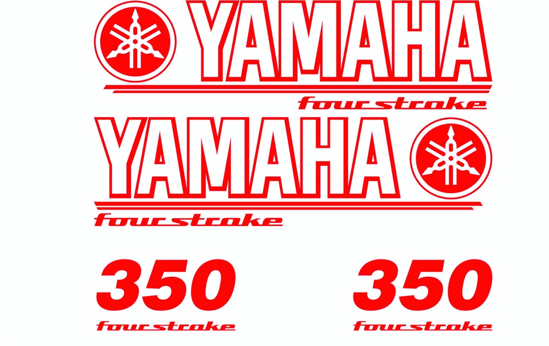 Yamaha Outboard Decals Stickers Four Stroke Engine Kit for - Etsy