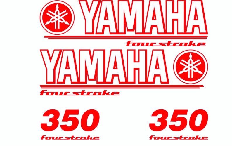 Yamaha Outboard Decals Stickers Four Stroke Engine Kit for - Etsy