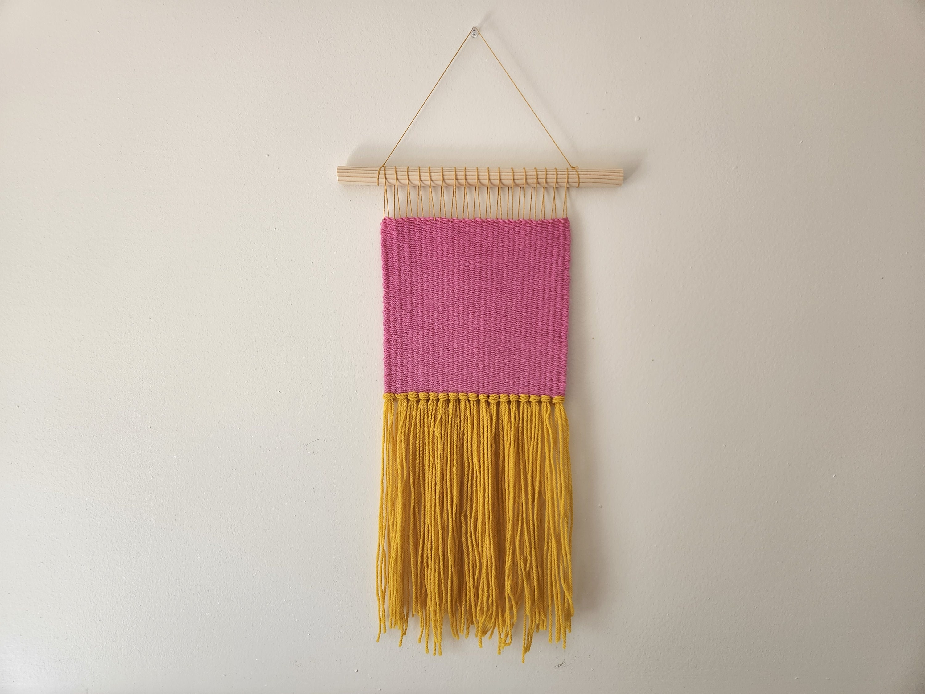 Sun Pink Woven Wall Hanging - Etsy