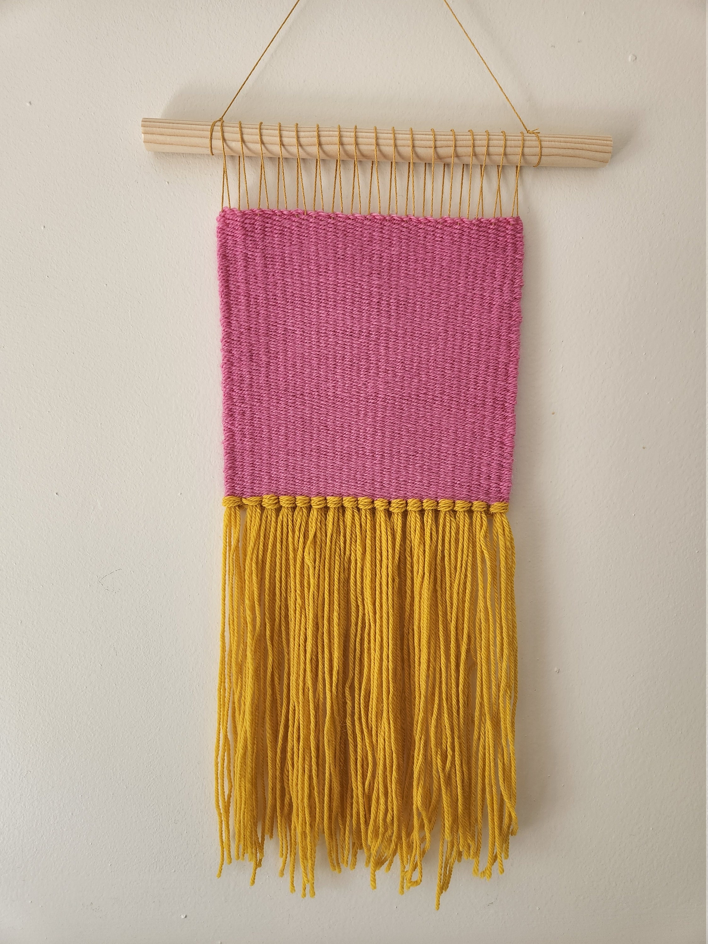 Sun Pink Woven Wall Hanging - Etsy