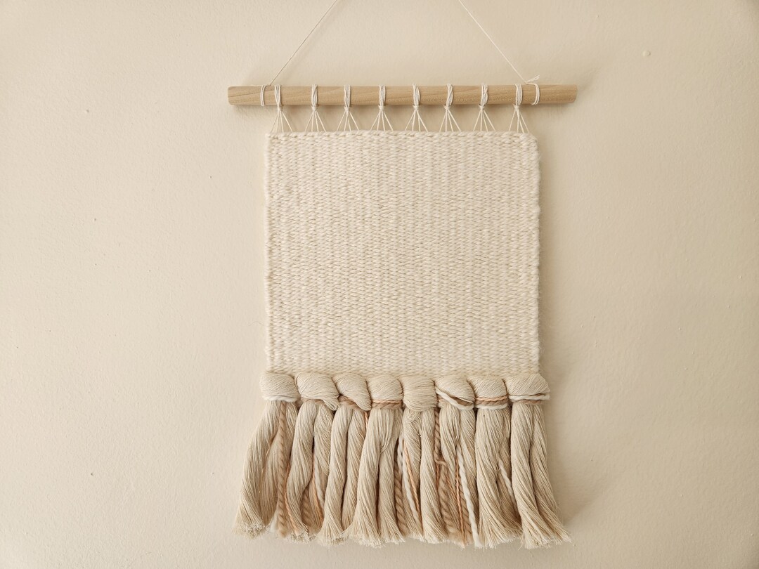Cream and Natural Rope Woven Wall Hanging - Etsy