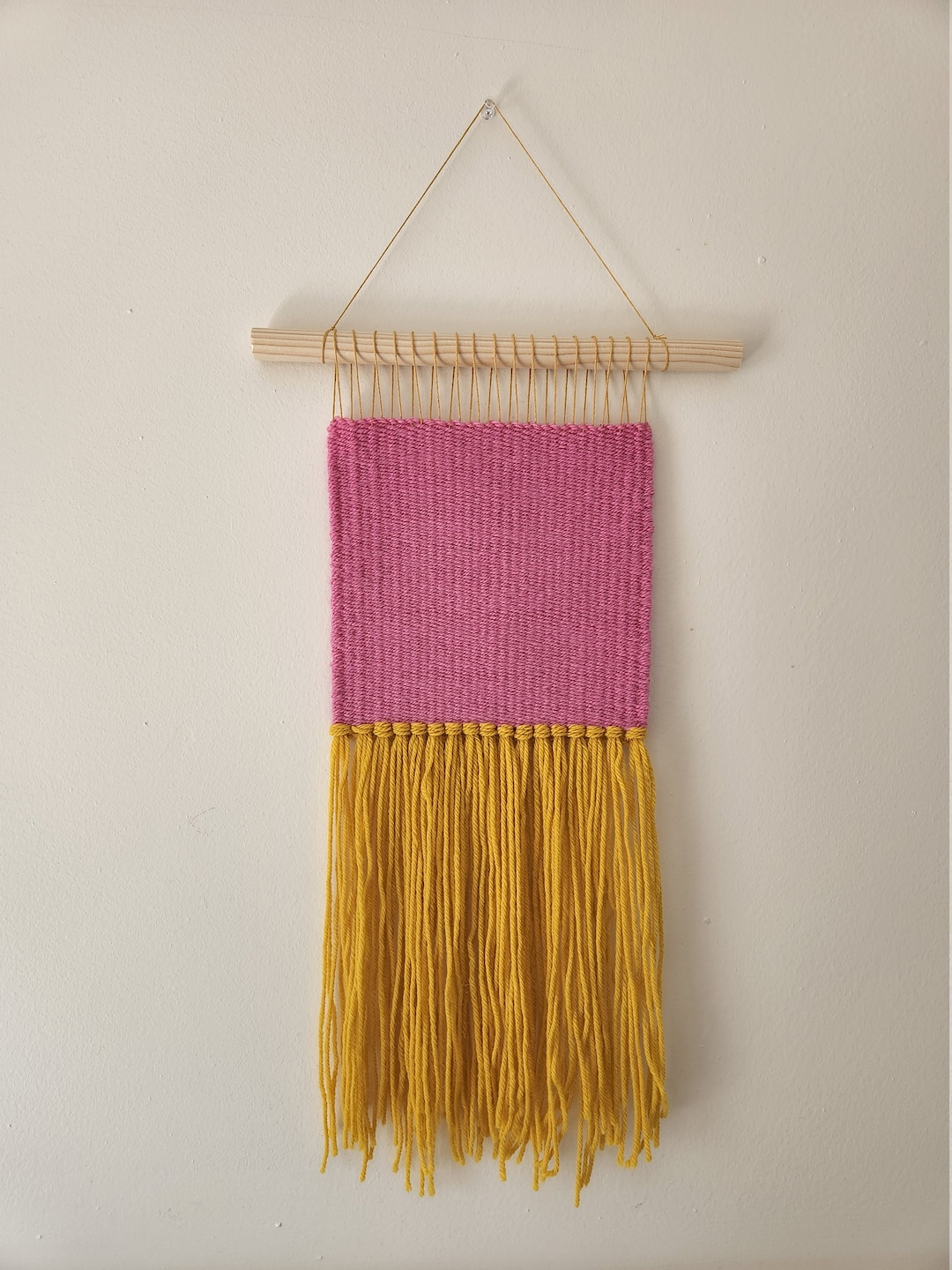Sun Pink Woven Wall Hanging - Etsy