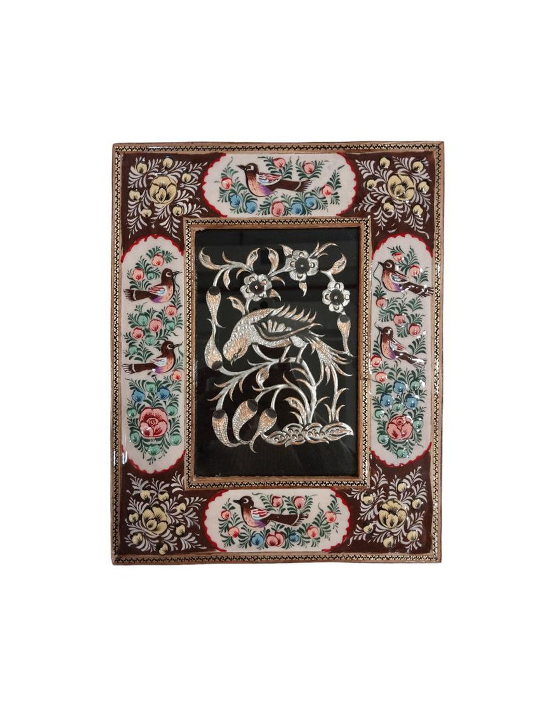 Handcrafted Khatam Art Tableau , Copper Work Art, Handpainted Frame ...