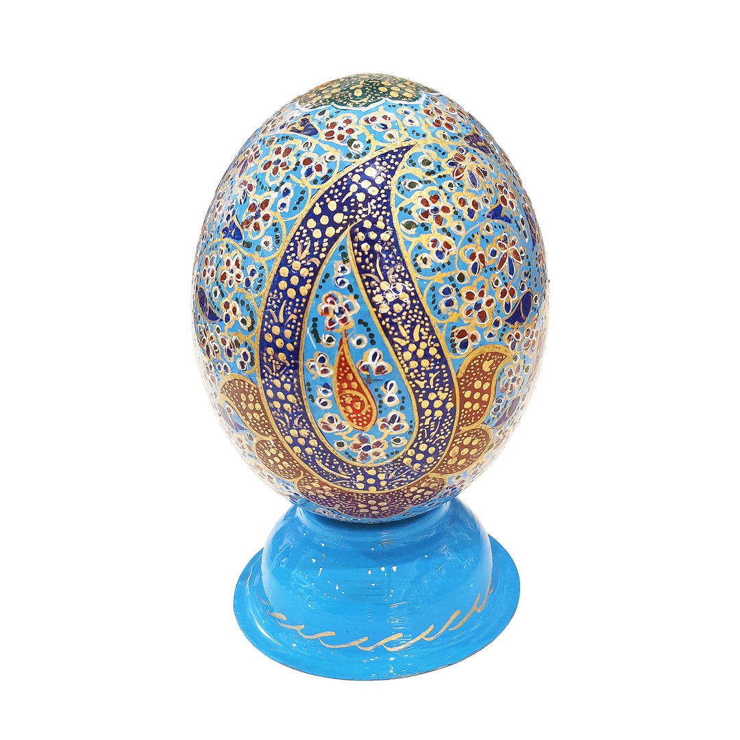 Handpainted Real Ostrich Egg, Detailed Handpainted Ostrich Egg, Amazing ...