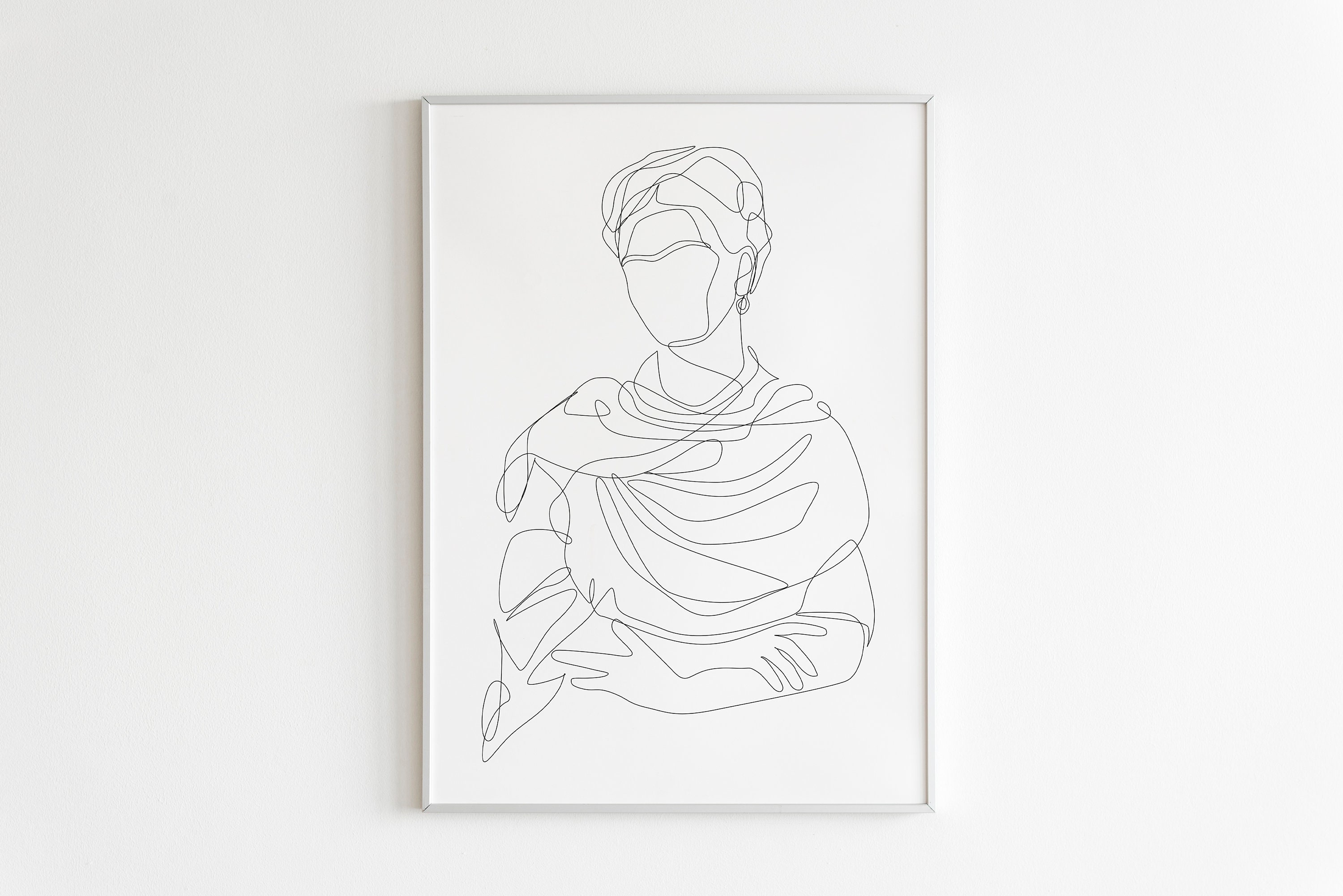 Printable Art, Frida Kahlo, One Line Drawing, Single Line Art, Frida ...