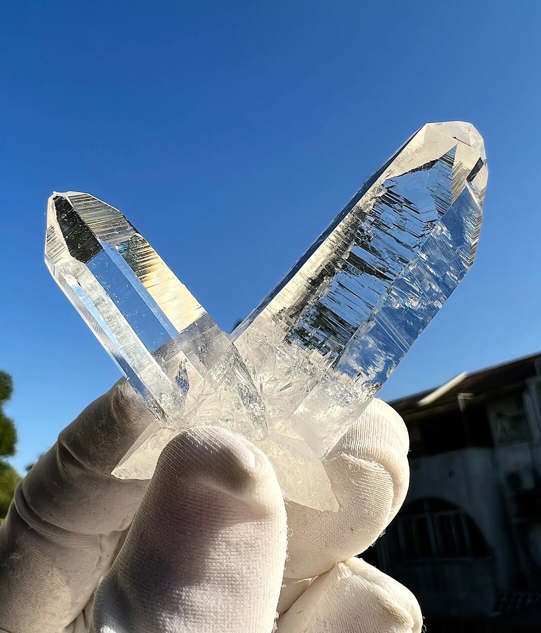 Optical Clear Lemurian Seed Quartz: Blue Mist Phantom Bridge Crystal ...