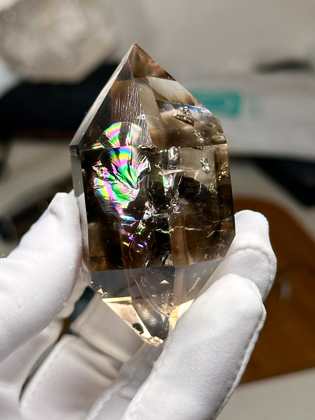 Phoenix Rebirth Amazing DT Full Rainbow Smoky Diamond Quartz, Phantom ...