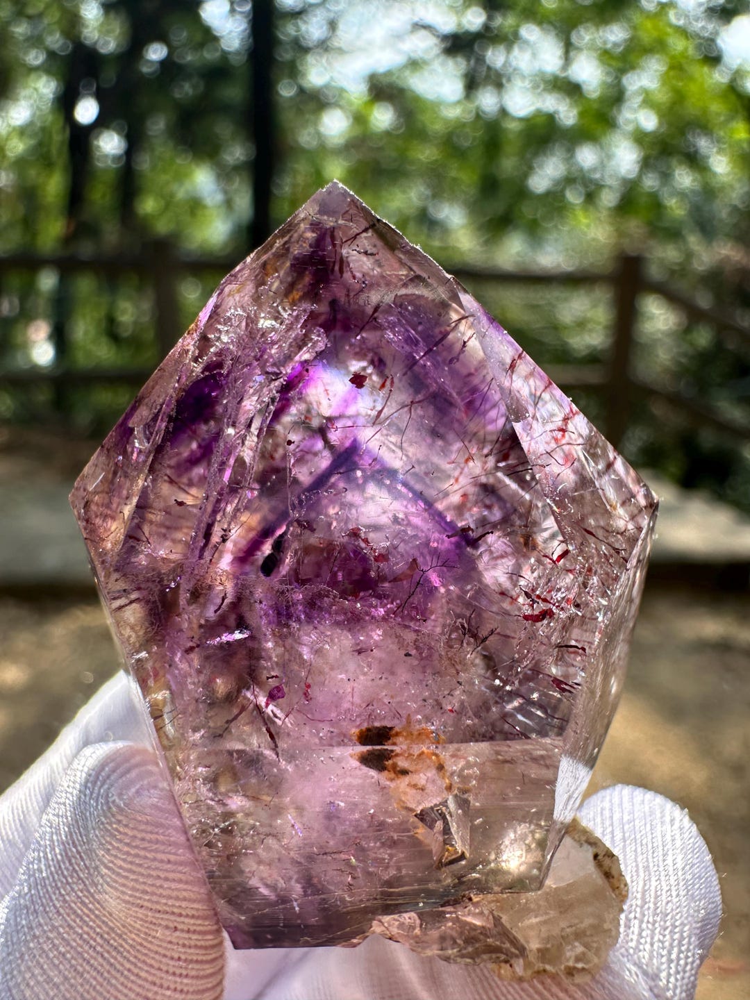 Stunning Raw Phantom Pyramid Super Seven Amethyst, Skeletal Crystal ...
