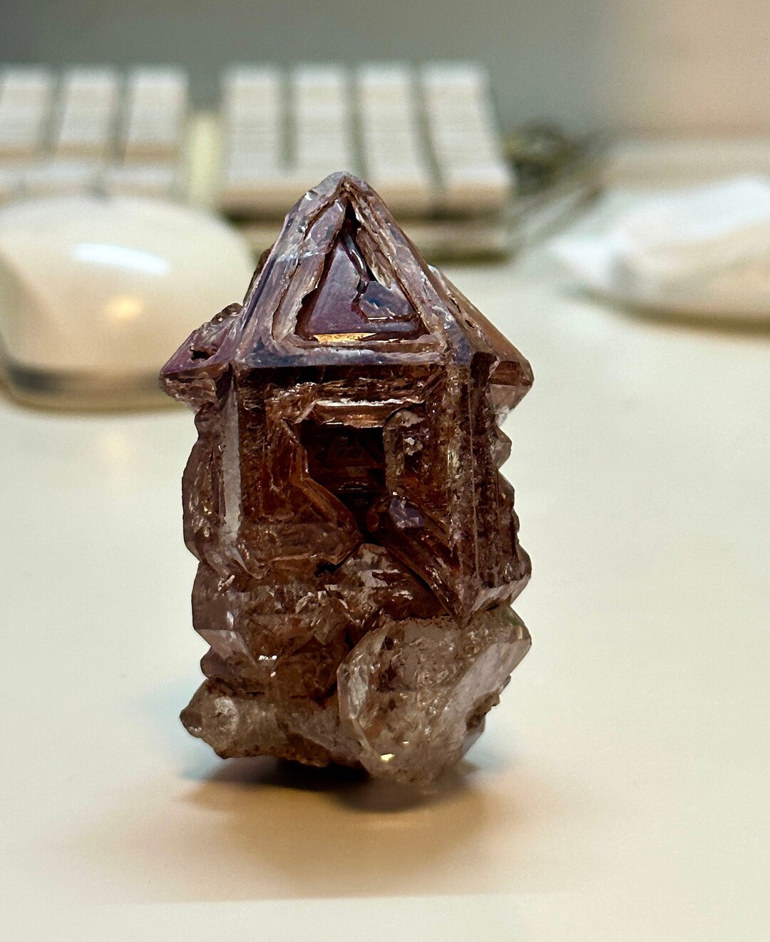 Temple of Atlantis! Red Clay Filled Skeletal Quartz Castle ,window ...