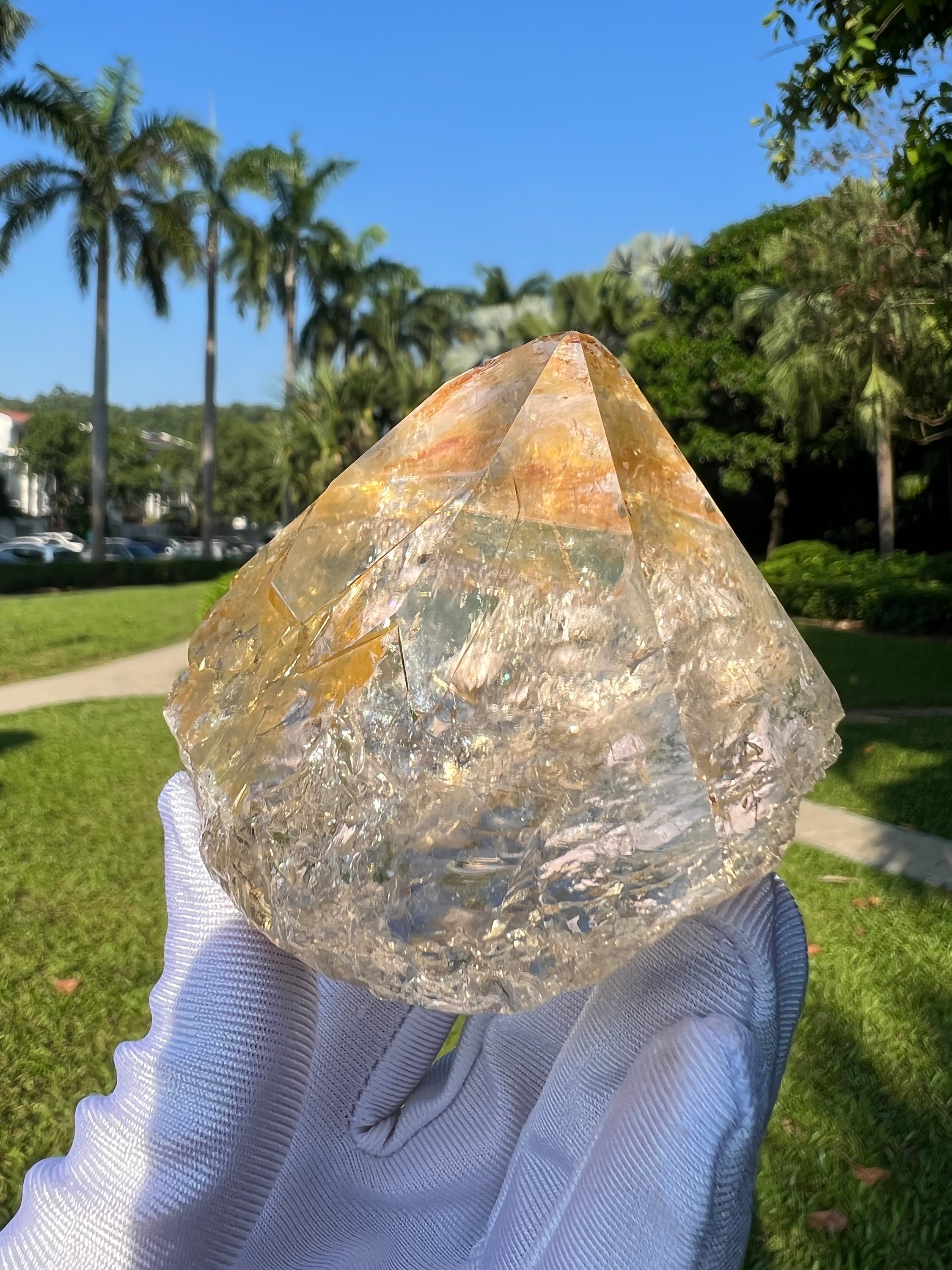 Stunning Pyramid Generator Gold Himalayan Quartz With Full - Etsy