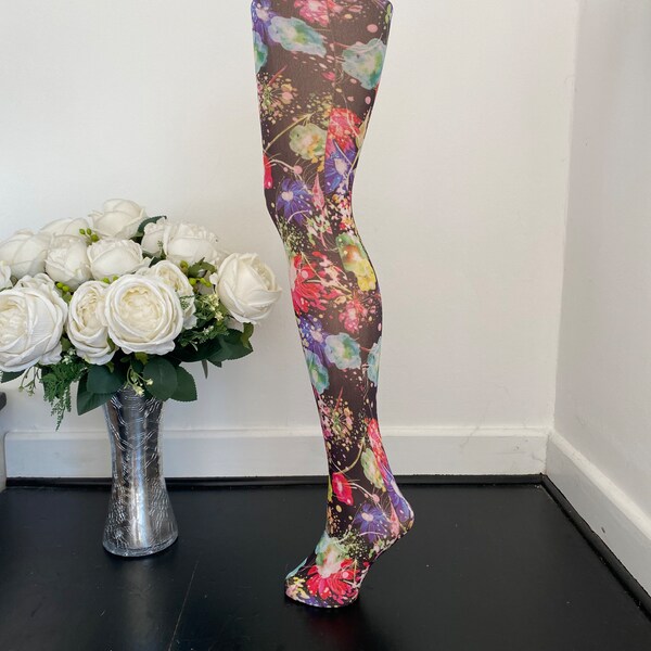 Printed Tights - Etsy