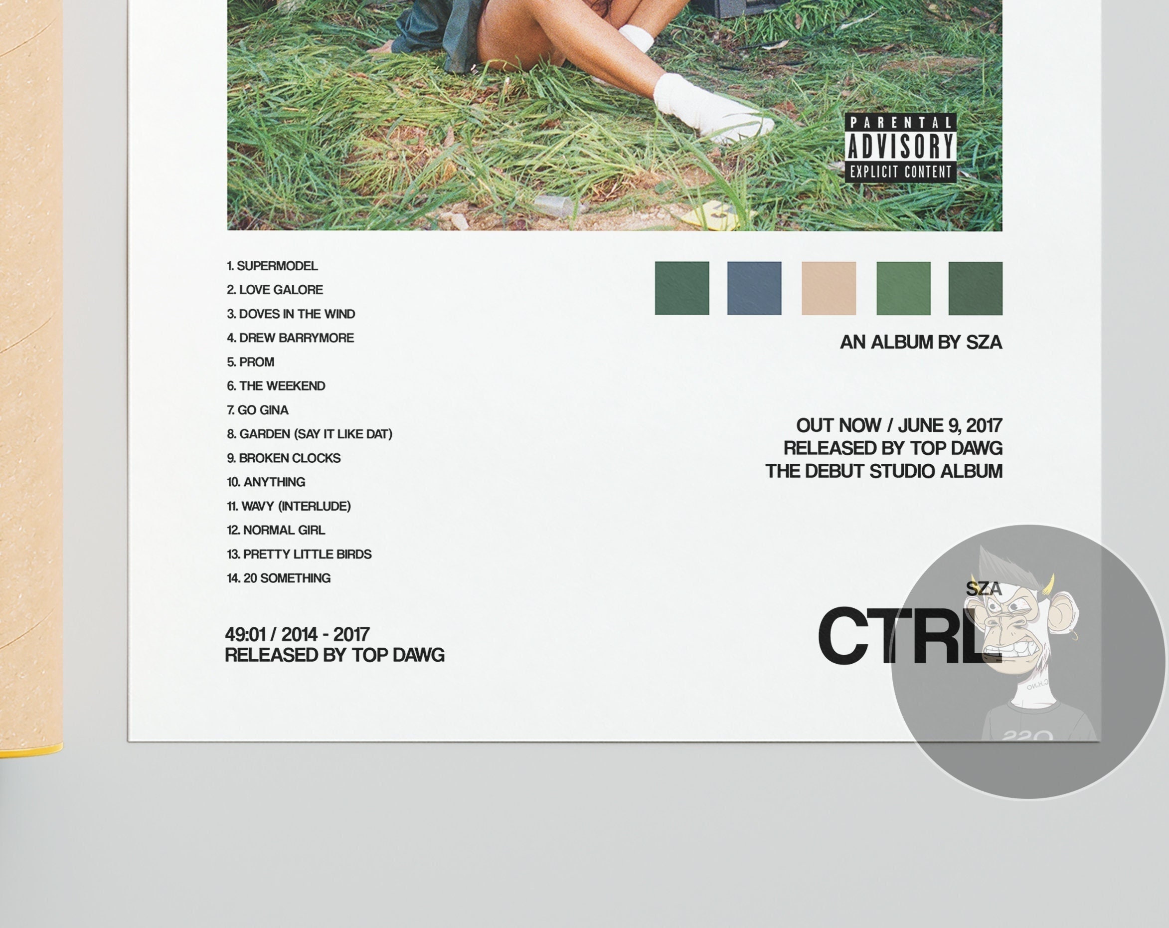 SZA - Ctrl - Album Cover Poster - Create Your Own Music Poster ...