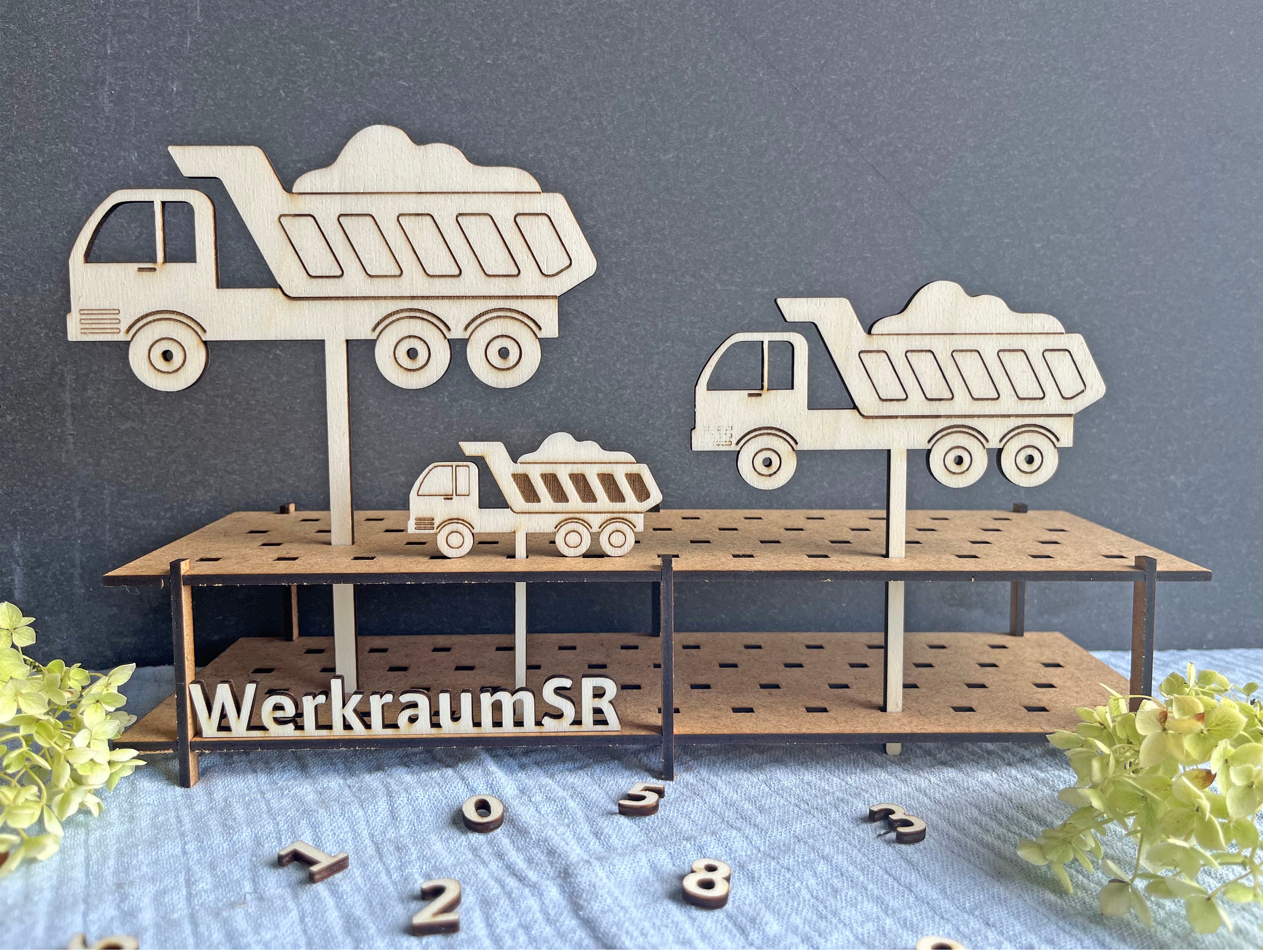 Bagger LKW Betonmischer Cake Topper Personalisiert Kuchentopper ...
