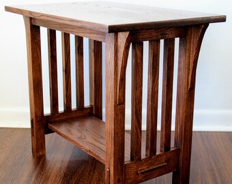 Oak Mission Style End Table - Etsy
