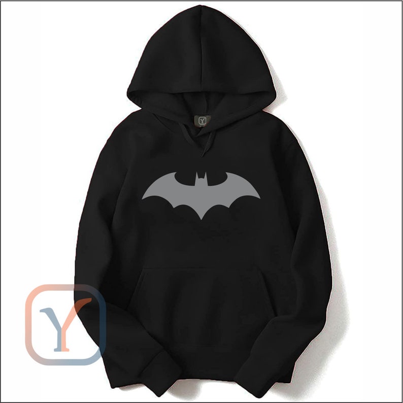 Batman Logo Printed Black Hoodie for Men and Women - Etsy