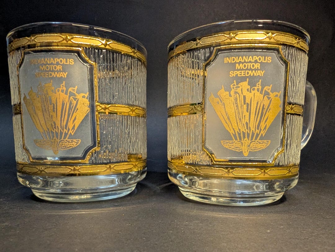 Vintage Culver 22k Gold Indy 500 Mugs (2) Never Used - Etsy
