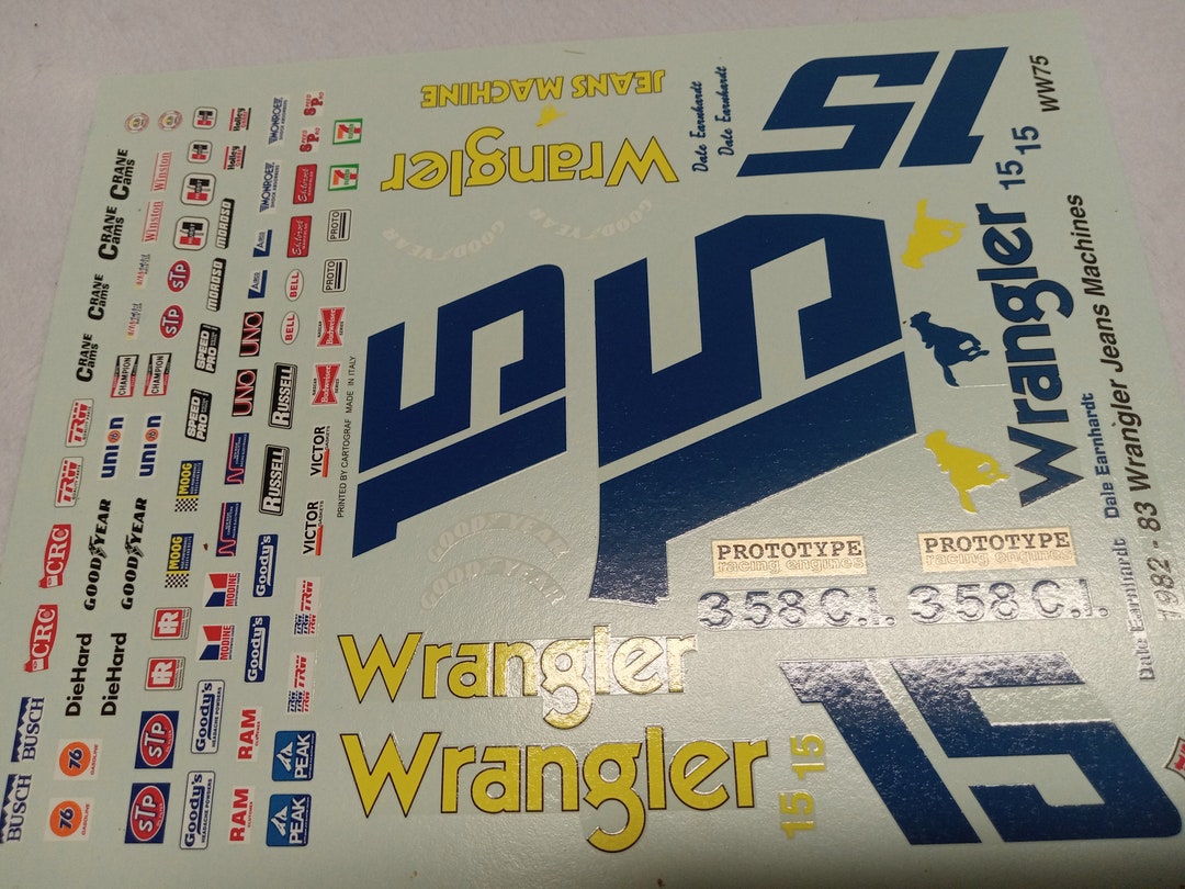 Dale Earnhardt #15 Wrangler Nascar Waterslide Decals - Pontiac Ventura ...
