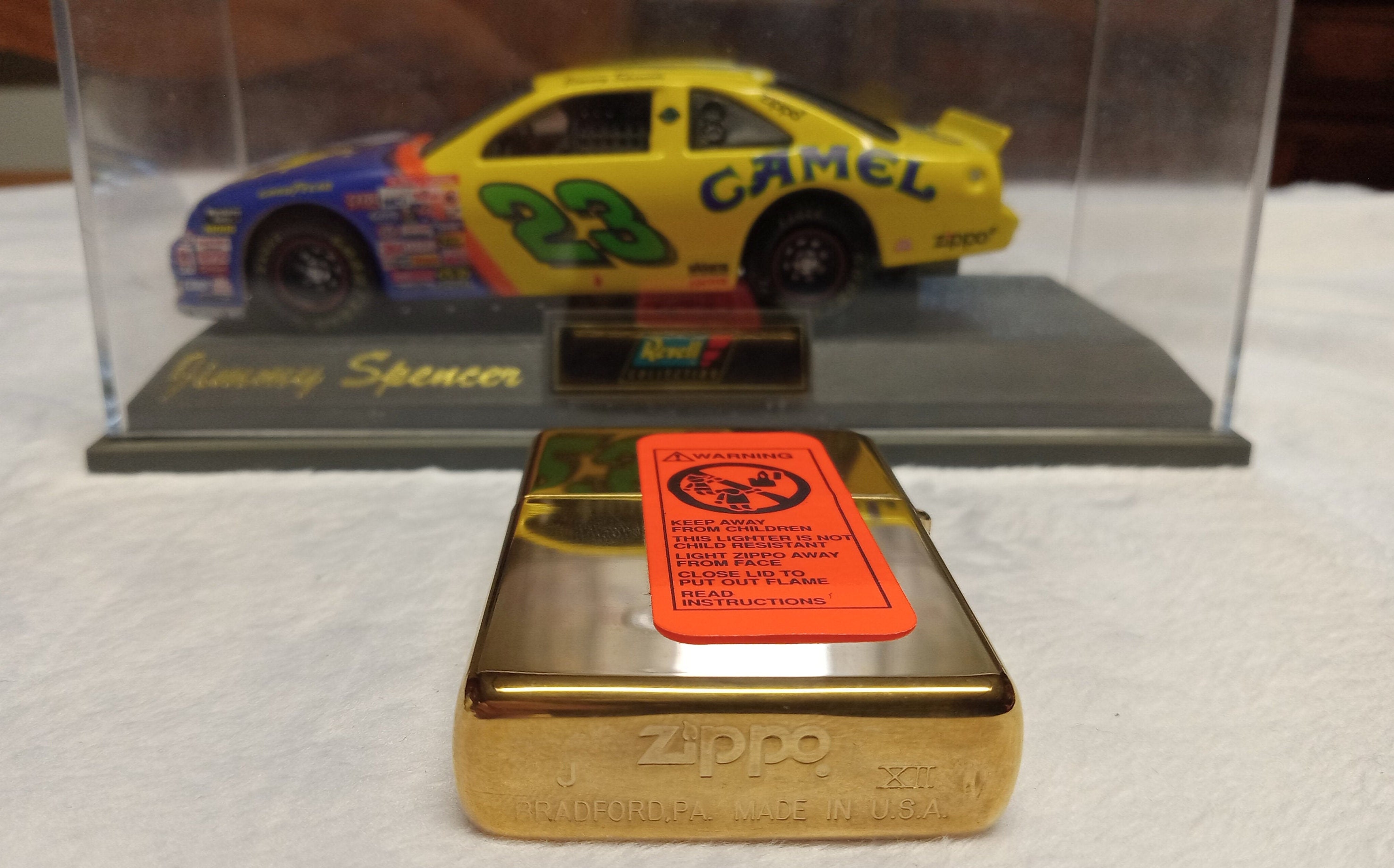 Brass Zippo Lighter: NASCAR #23 Jimmy Spencer Smokin Joe Racing - Etsy