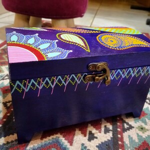 Handpainted Wooden Box - Etsy